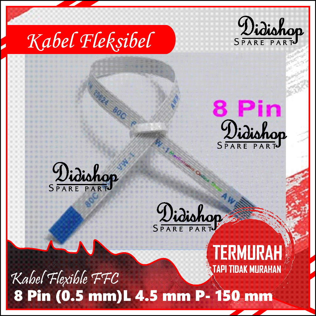 Jual (0.5*8P* A/B) KABEL FLEXIBLE TOUCHPAD ASUS 8 PIN LEBAR 4.5mm ...