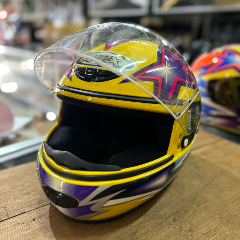 Jual Helm Full Face Index/Avex BS-7 Dewasa Import YELLOW PINK | Shopee Indonesia