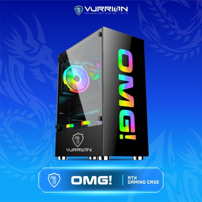 Jual VURRION OMG BLACK PC Gaming Case , Casing ATX Include 3 Fan ...