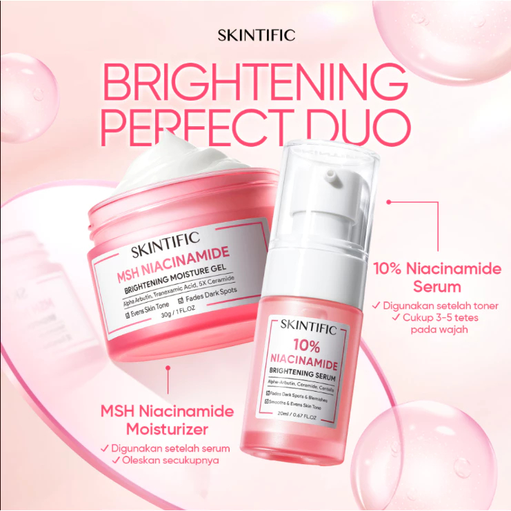 Jual SKINTIFIC - 2pcs Paket Glowing - Msh Niacinamide Brightening ...