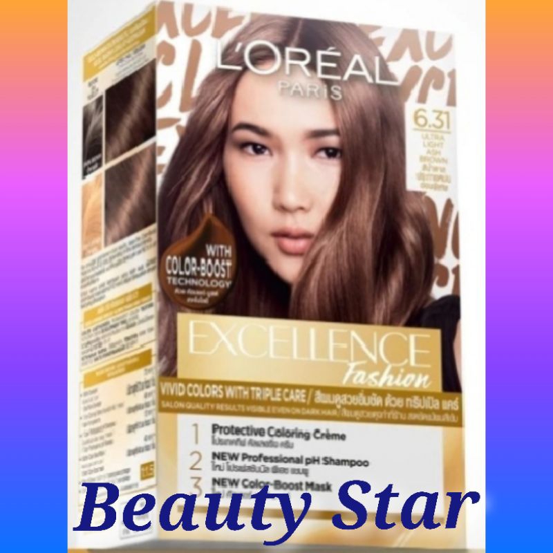 Jual LOREAL PARIS EXCELLENCE FASHION ULTRA LIGHT HAIR COLOR NO. 6.31 ...