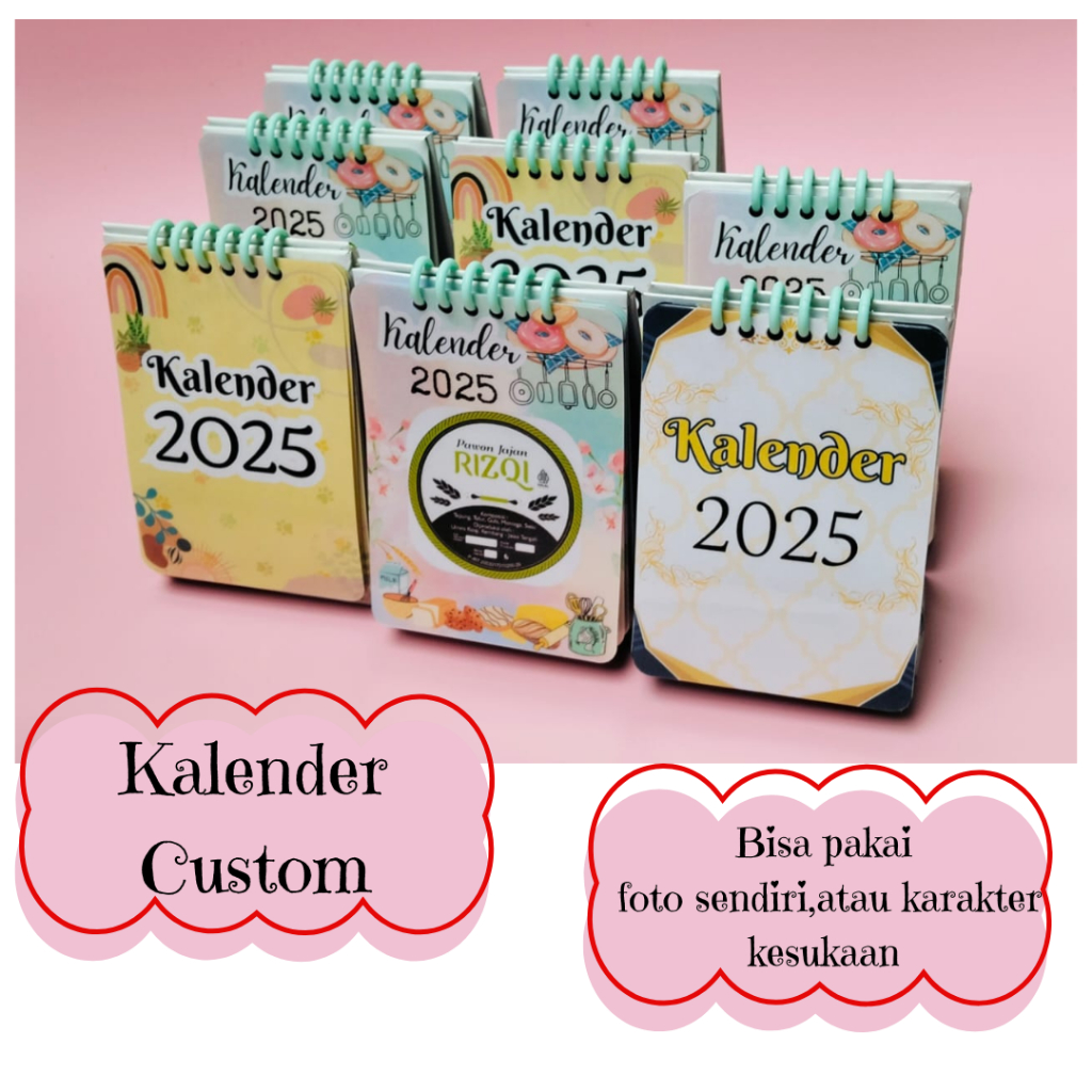 Jual CUSTOM KALENDER MEJA MINI 14X10 CM SATUAN BISA CUSTOM DESIGN ...