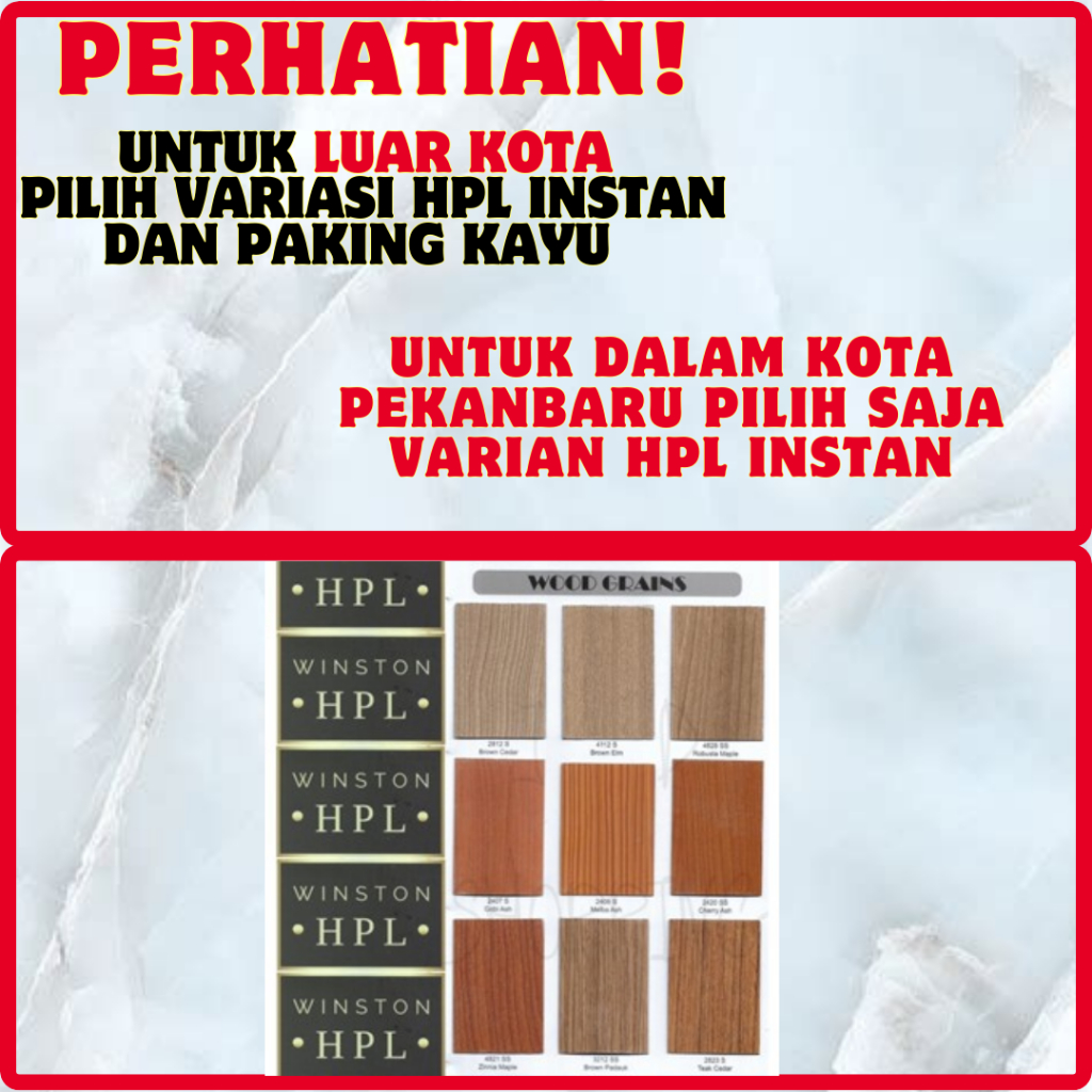 Jual (LUAR KOTA WAJIB PALLET KAYU) HPL Winston WG Best 2 - 2812/23/4112/2407/08 S 4828/2420/4821 ...