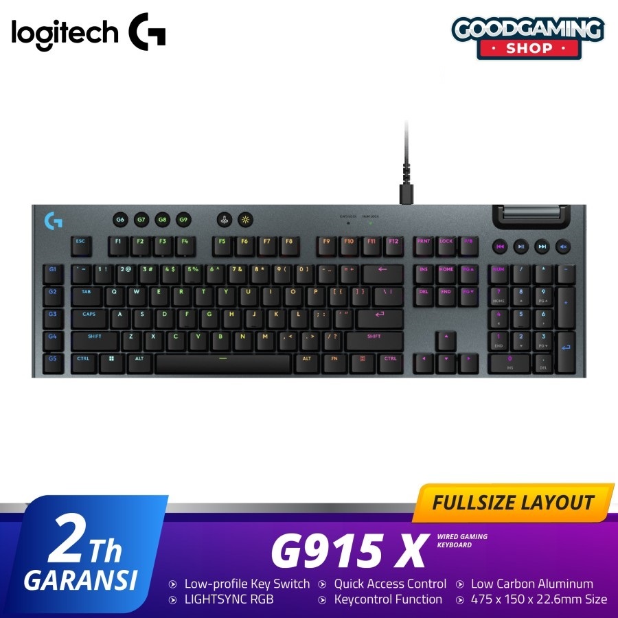 Jual Logitech G915 X | G915X | G-915 X Wired Full Size Keyboard ...