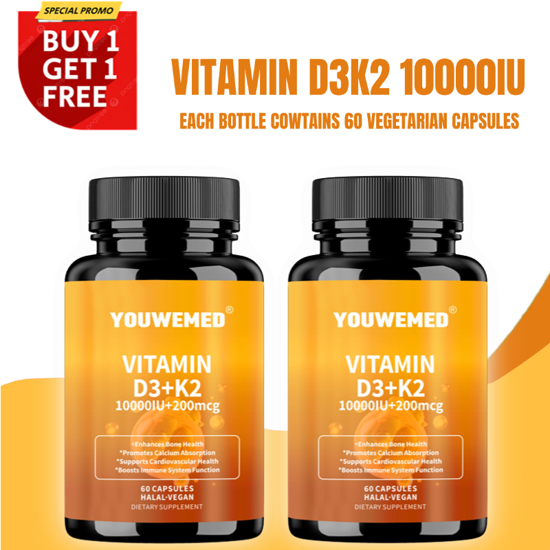 Jual Vitamin D3 + K2 10,000 IU, Suplemen Imunitas dan Kesehatan Tulang ...