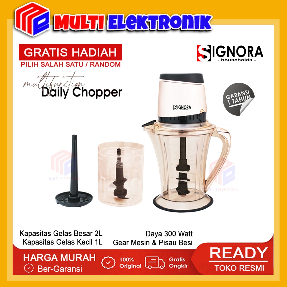 Jual Signora Daily Chopper Rose Gold Kapasitas 2 Liter Penggiling ...