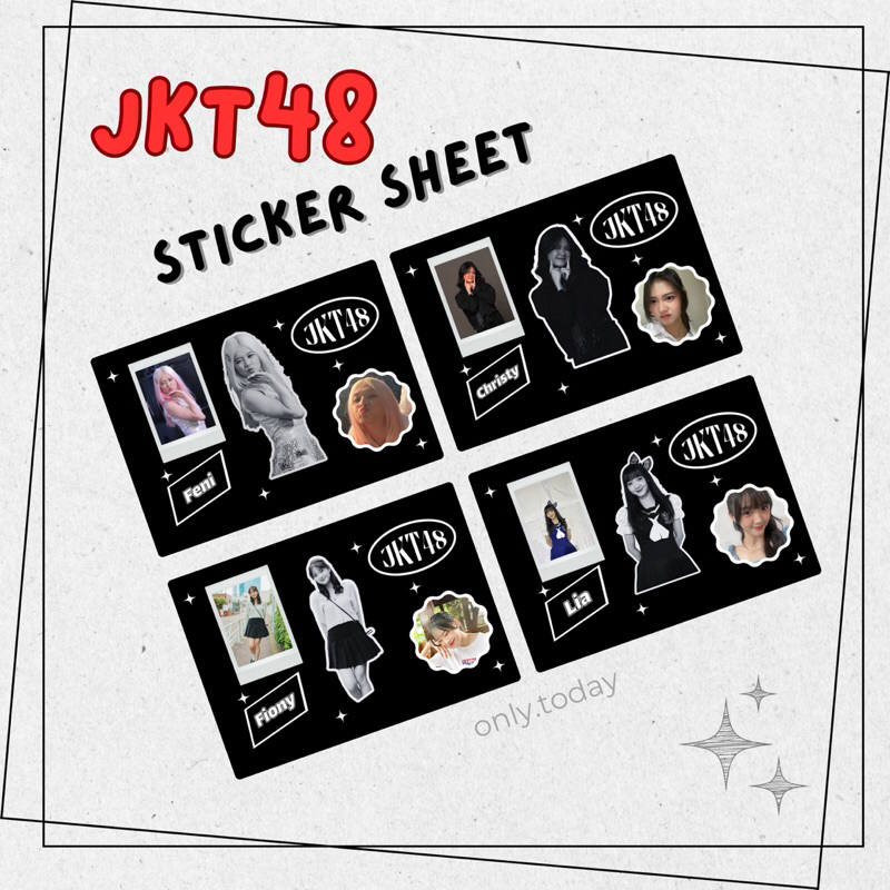 Jual [PO] Sticker Sheet JKT48 Black Edition (1 Lembar Stiker) | Shopee ...