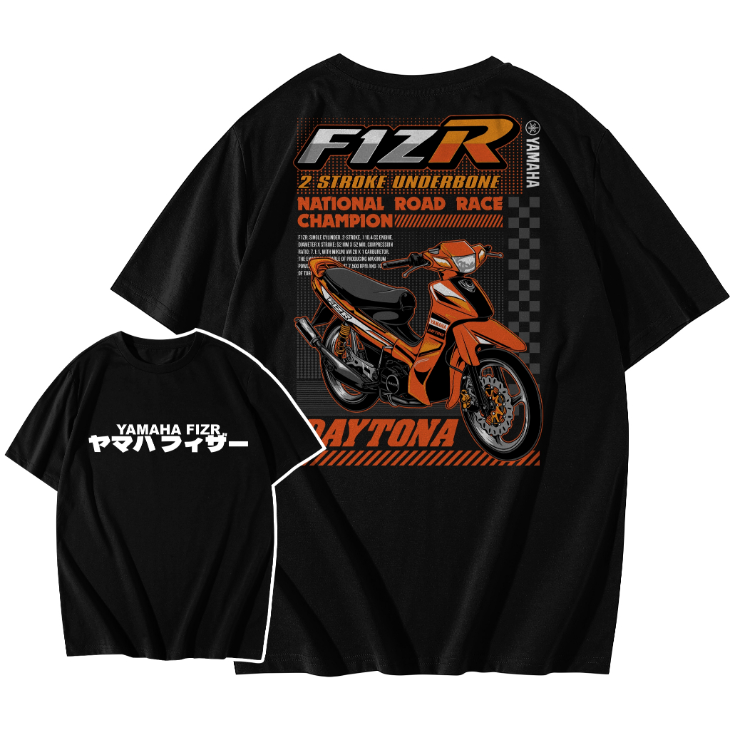 Jual Kaos Motor Yamaha FIZR 2 Stroke New Orange 002 / Kaos Fizr 2 ...