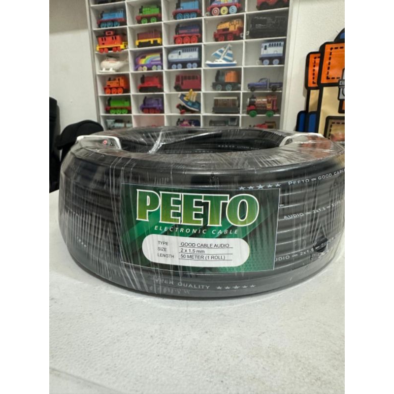 Jual kabel Audio PEETO Selabut Tebal 2x15 mm ( 50 ) kabel speaker / harga termurah/ promosi ...