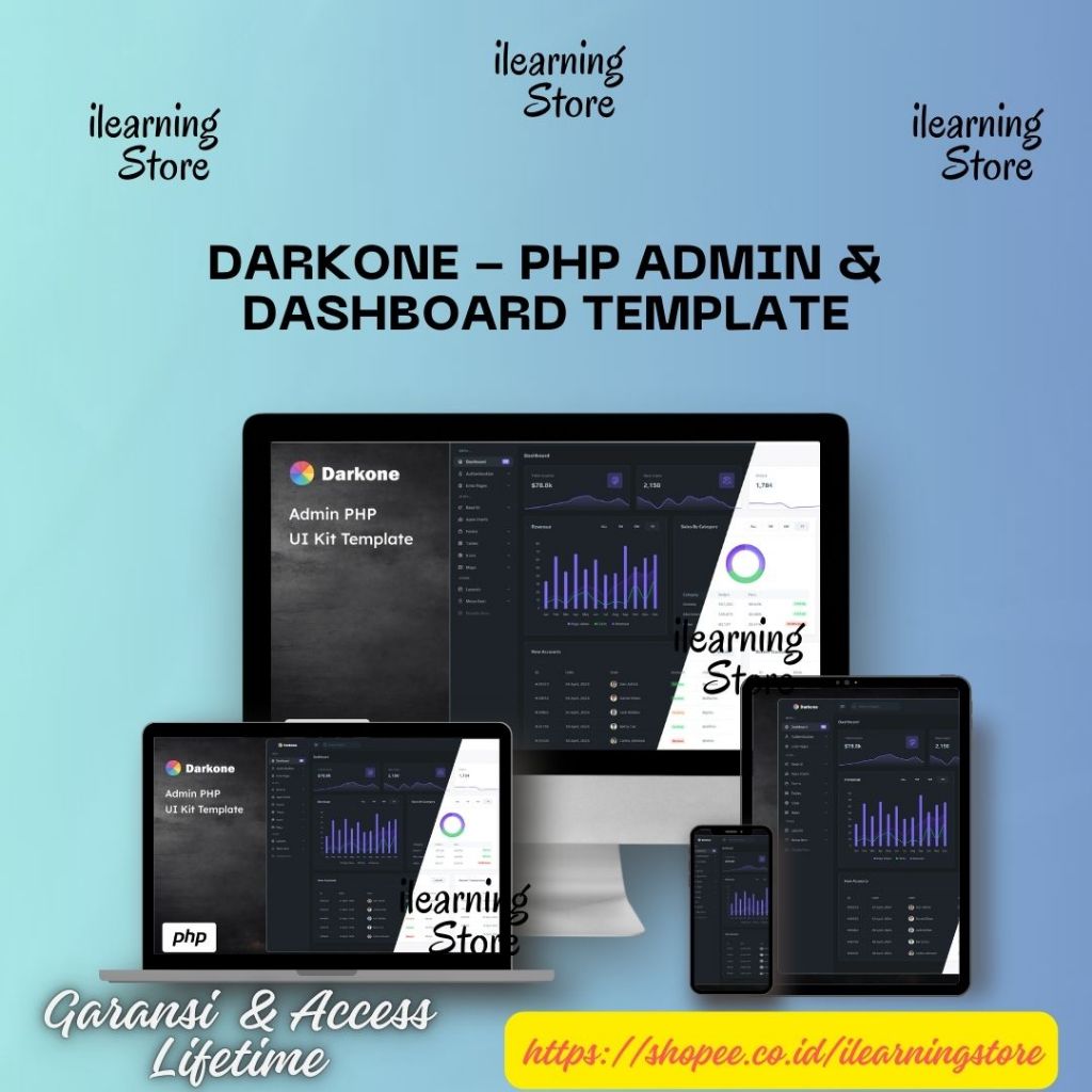 Jual [P7] Darkone - PHP Admin & Dashboard Template | Shopee Indonesia