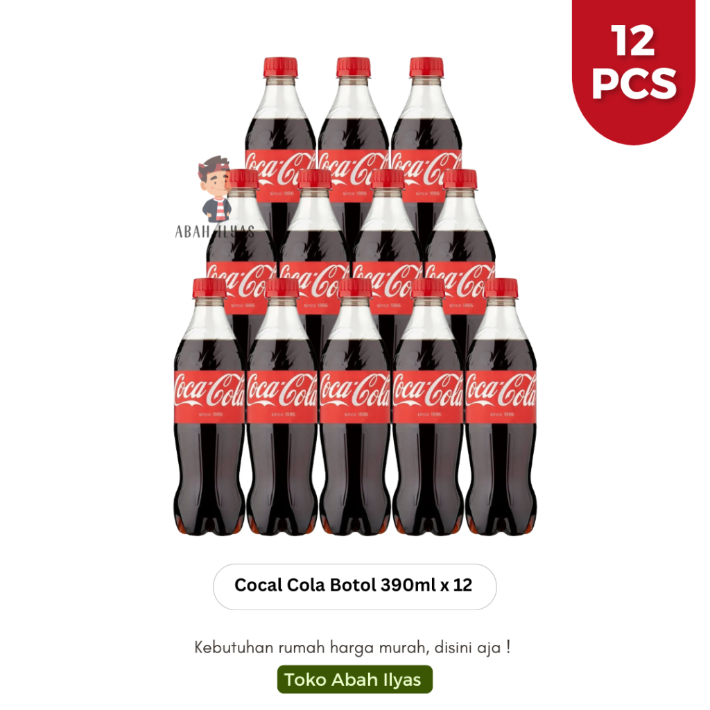 Jual Coca Cola Botol 390ml isi 12Pcs | Shopee Indonesia