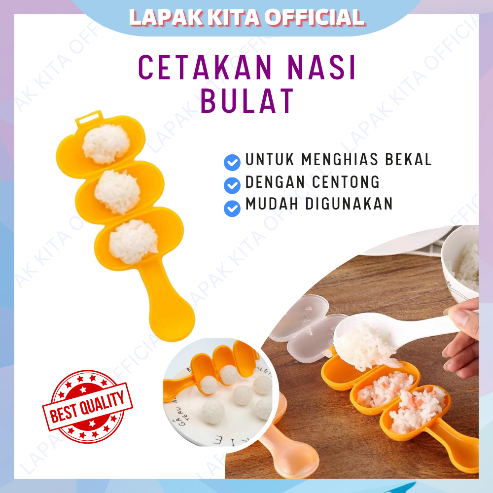 Jual Cetakan nasi sushi bulat alat pencetak nasi bento hias bundar ...