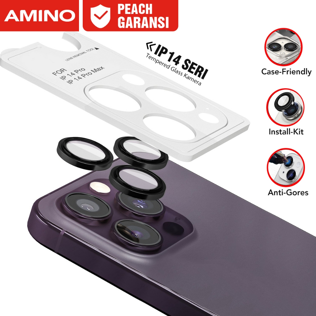 Jual AMINO Easy Install Kit Kamera Tempered Glass Untuk Iphone 14 Pro Max 14 Pro 14 Plus 14 ...