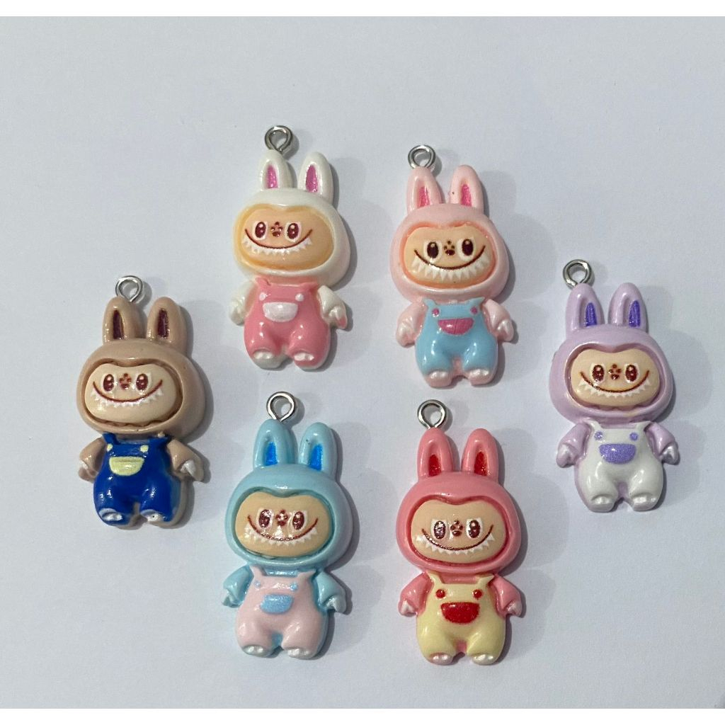 Jual (6 PCS) | Manik Clay Karakter Boneka Labubu GID Plus Cantolan ...