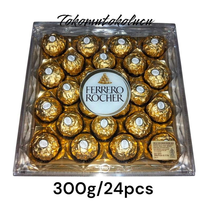 Jual ferrero rocher cokelat 300g (isi 24pcs) | Shopee Indonesia