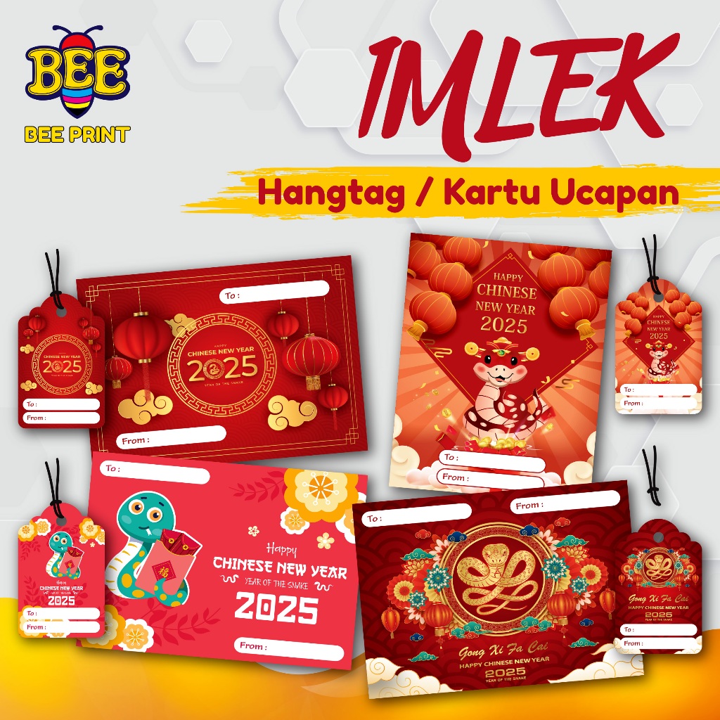 Jual KARTU UCAPAN IMLEK / HANGTAG IMLEK / IMLEK CARD / GREETING CARD ...