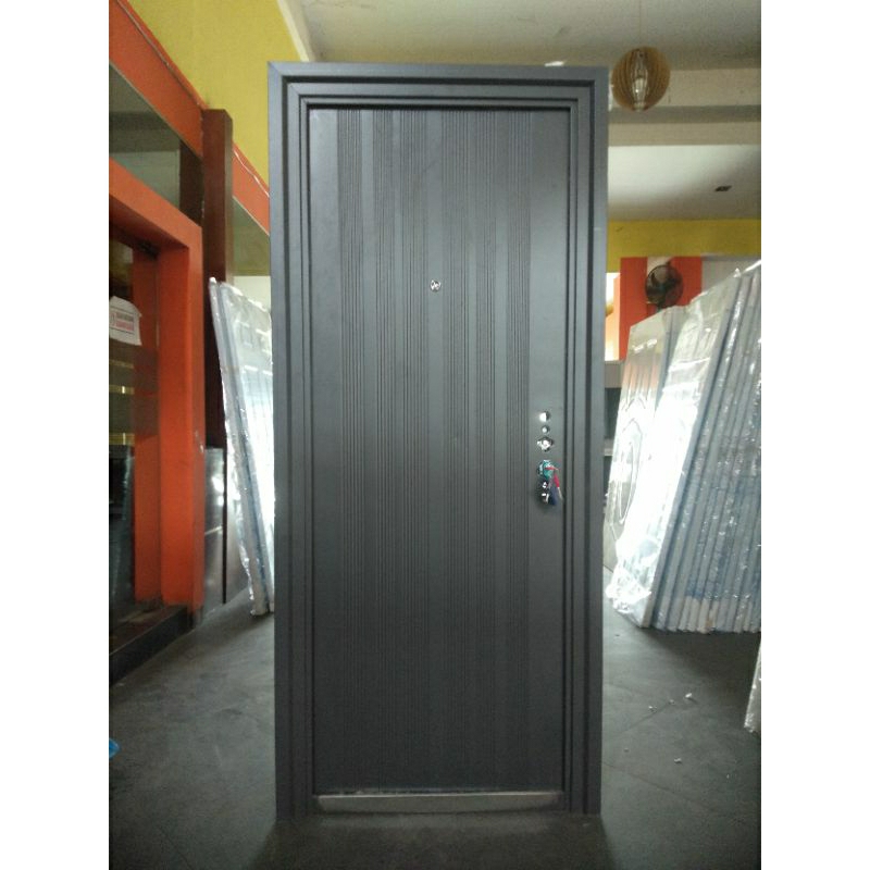 Jual Pintu Utama LOBANG Intip / Pintu Baja / Pintu rumah / Pintu Full ...