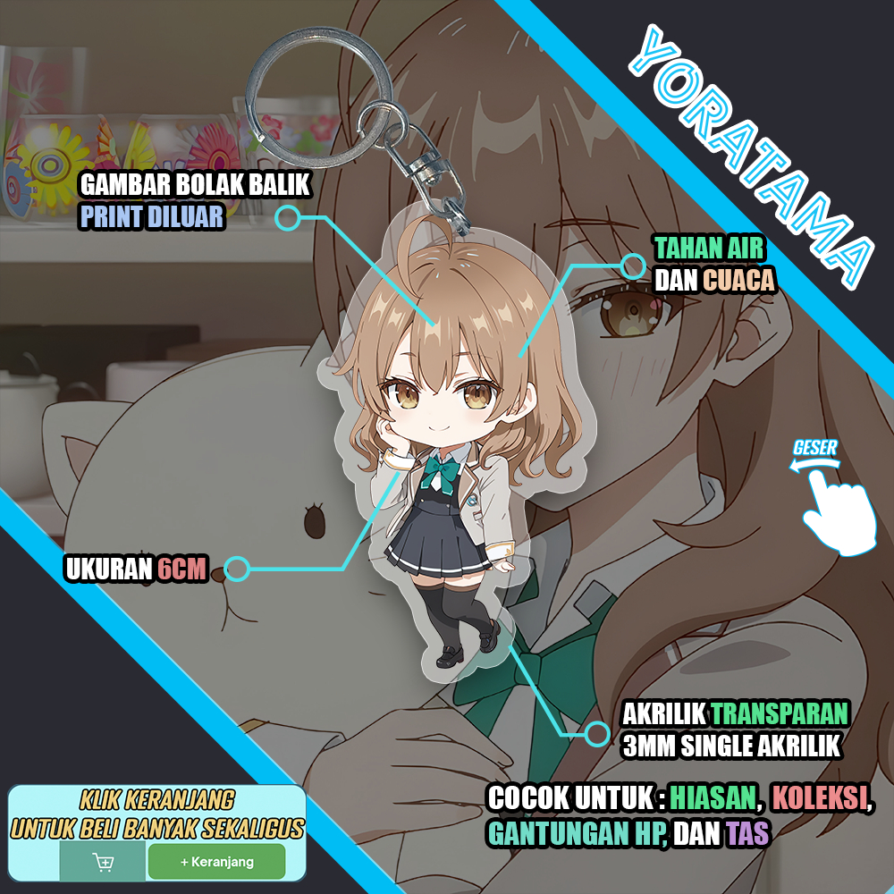 Jual Gantungan Kunci Masha Maria Kujou Roshidere. Keychain Anime Lucu ...