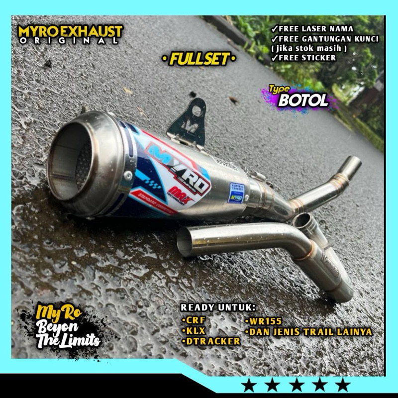 Jual KNAPOT SUREX CRF KLX DTRACKER WR Original Myro Exhaust Type BOTOL ...