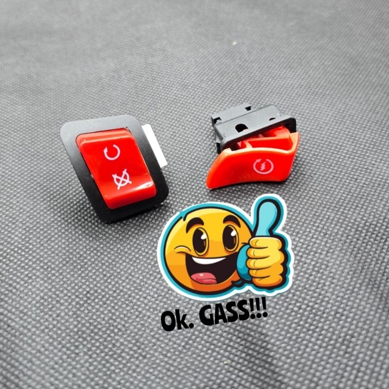 Jual Saklar Starter Engine Tombol Warna Merah Vietnam Lampu Beam Switch ...