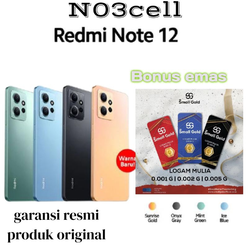 Jual Xiaomi Redmi Note 12 4/128GB | 6/128GB | 8/128GB | 8/256GB Garansi Resmi | Shopee Indonesia