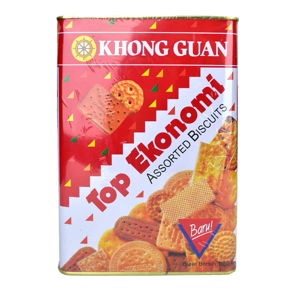 Jual Biskuit Kaleng KHONG GUAN TOP EKONOMI Assorted Biscuits 1150 Gr ...