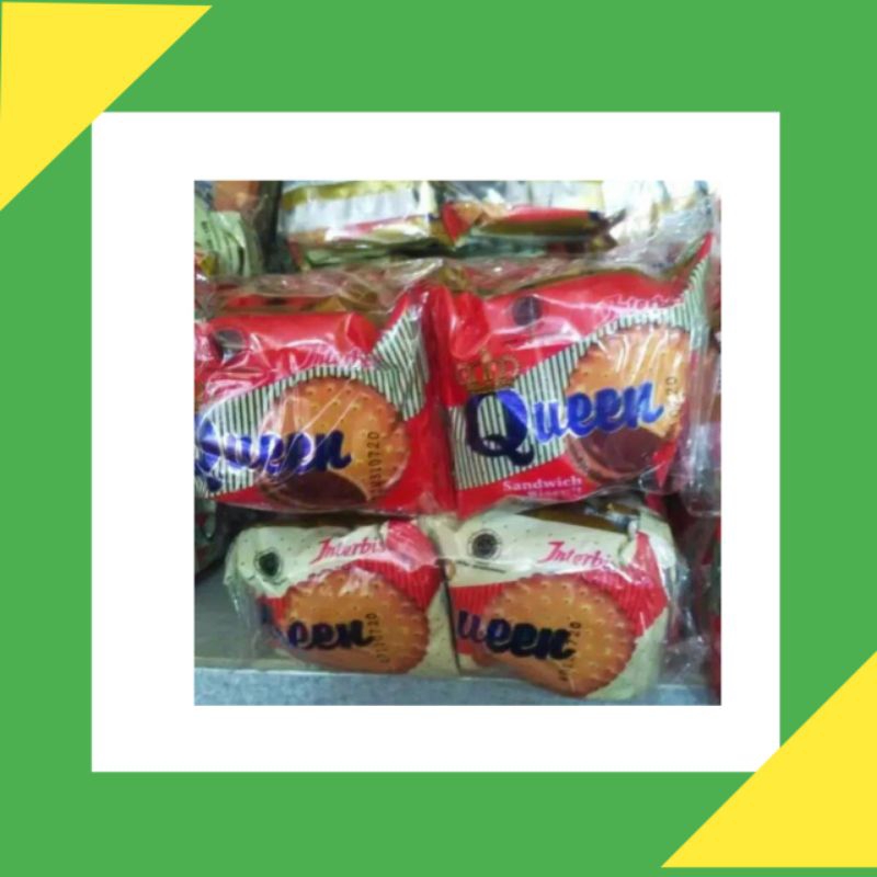 Jual Queen Interbis Biskuit Rasa Kacang / Coklat Isi 10 bungkus ...