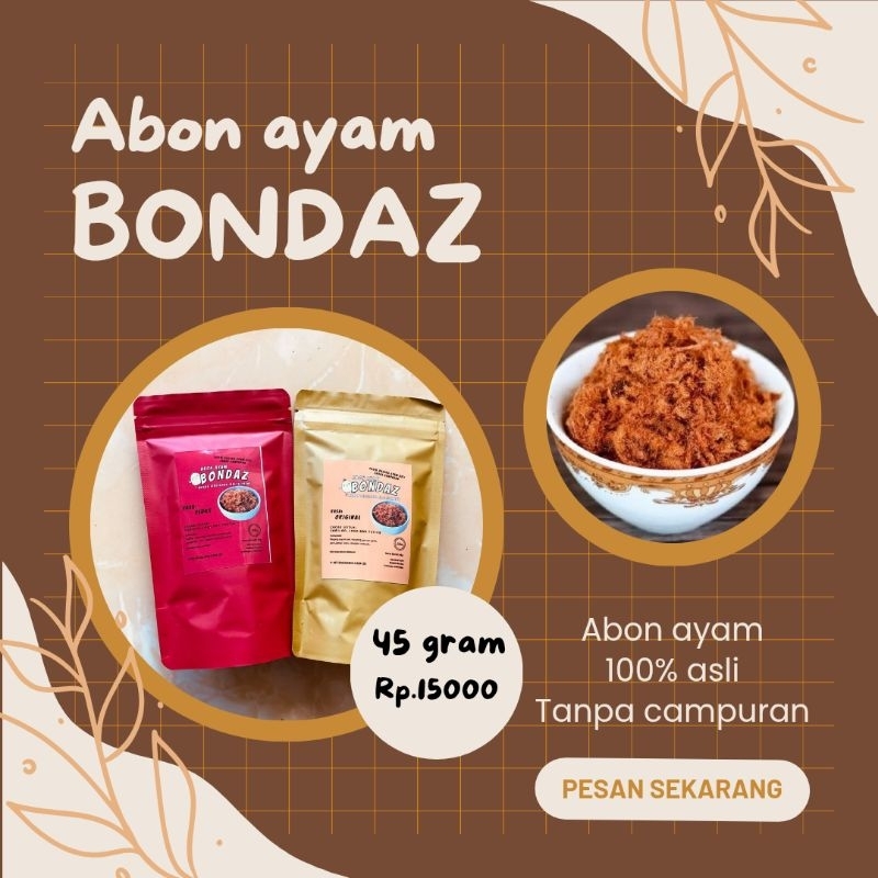 Jual Abon ayam BONDAZ original (45 gram) | Shopee Indonesia