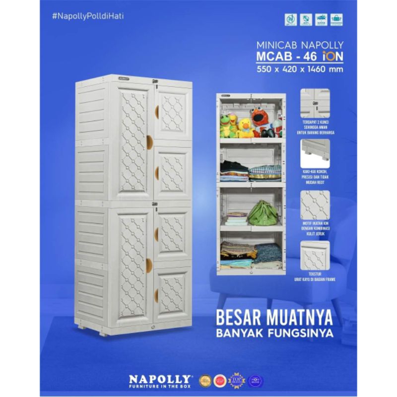 Jual LEMARI PAKAIAN NAPOLLY MCAB 46 ION | Shopee Indonesia