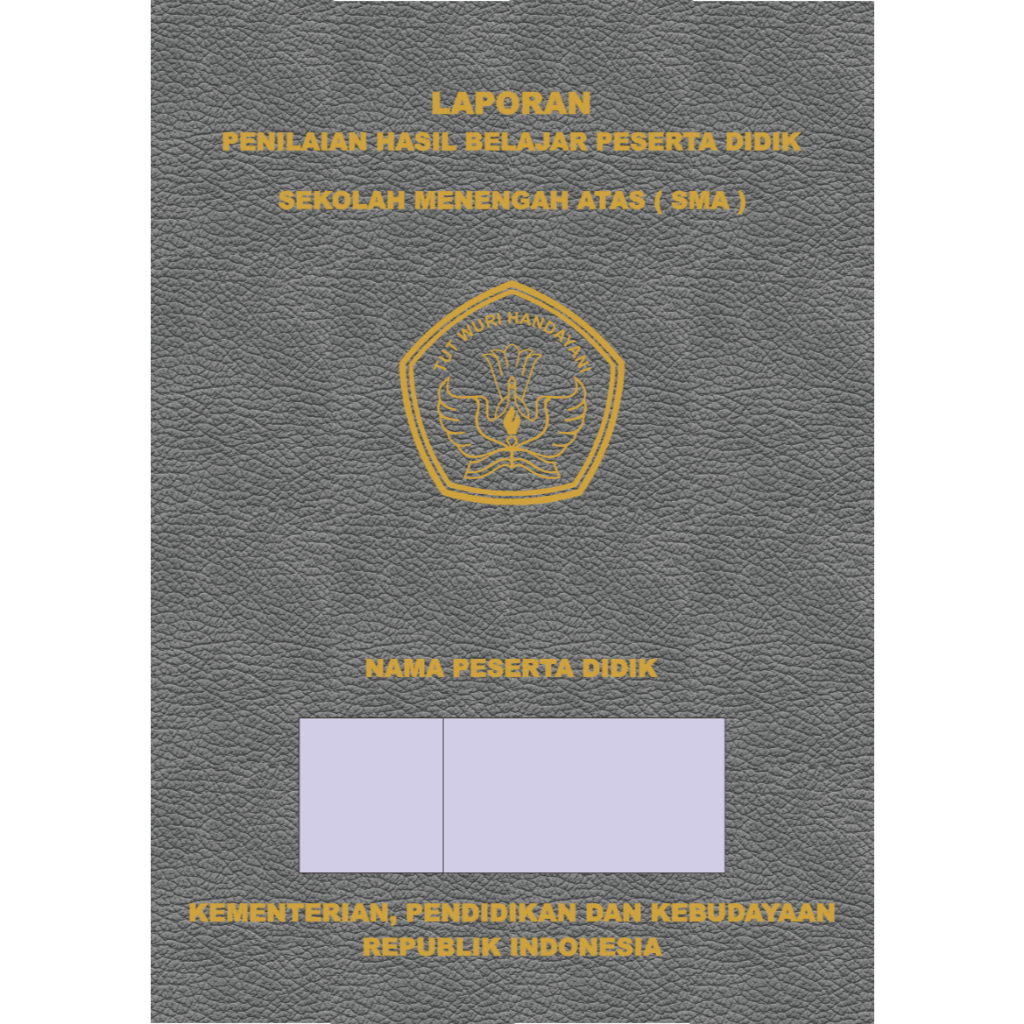 Jual Map Raport Sekolah SMA Sablon Berwarna | Sampul Rapor Sekolah ...
