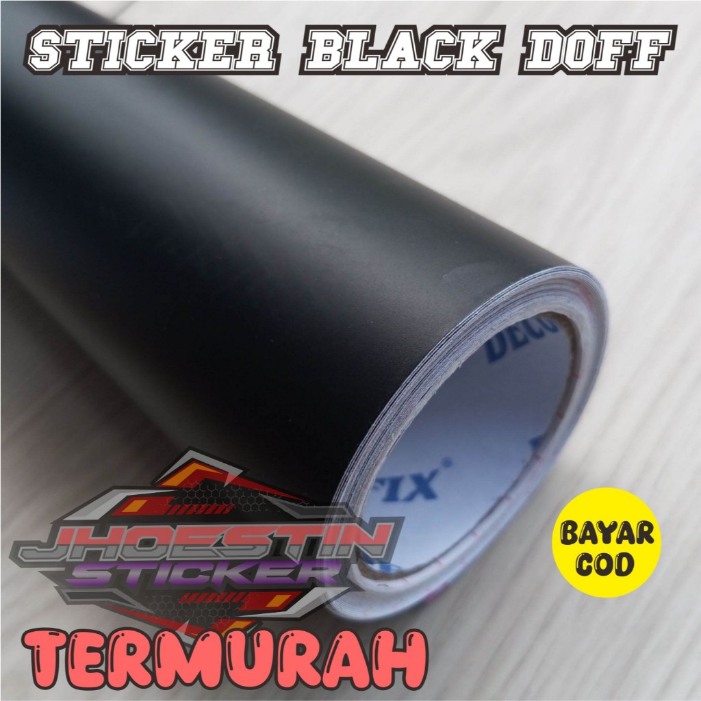 Jual Stiker warna Hitam doff/stiker hitam mate/wallstiker hitam doff ...