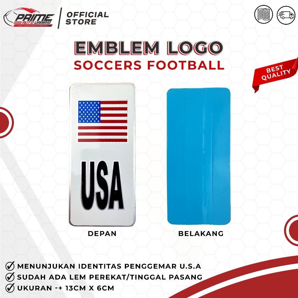 Jual EMBLEM Logo Mobil FLAG BENDERA NEGARA - USA | Shopee Indonesia
