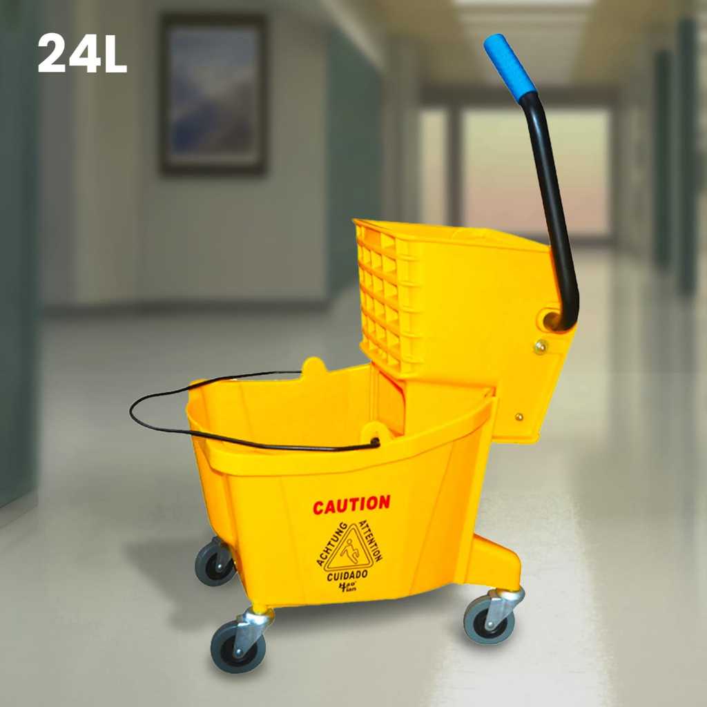 Jual Single Bucket Mop / Alat Pel Lantai 24 L Wringer Trolley Murah ...