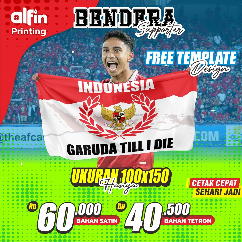 Jual MINI FLAG SUPPORTER | BENDERA SUPPORTER | FREE TEMPLATE | READY ...