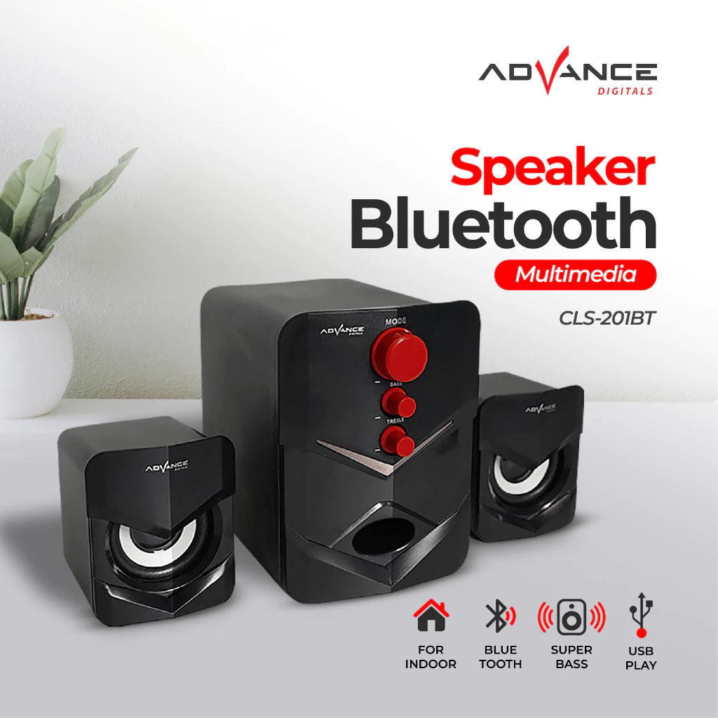 Jual Advance CLS-201BT Speaker Bluetooth Suara Bass Jernih Bisa untuk Komputer Multimedia USB ...