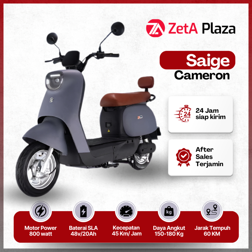 Jual Sepeda Listrik Saige Cameron Pro Max 48V/20Ah 800 Watt Garansi ...