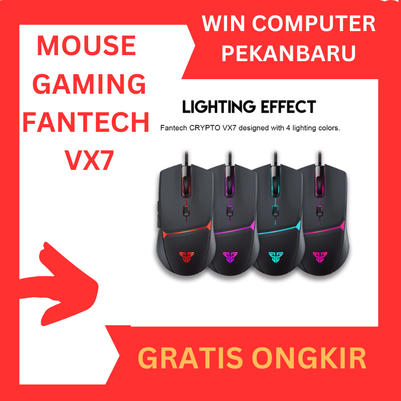 Jual Mouse Gaming Fantech VX7/BLACK | Shopee Indonesia