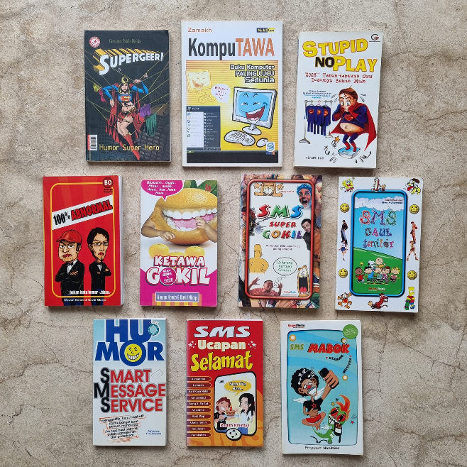 Jual Buku Humor BELI 1 GRATIS 1 Komedi Ketawa SMS Lucu Unik Tebak ...