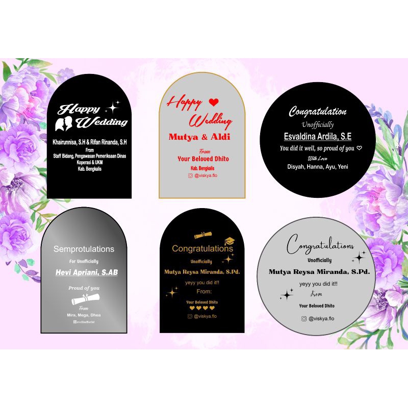 Jual sticker papan akrilik, kaca, melamin, dll - cutting papan nama ...