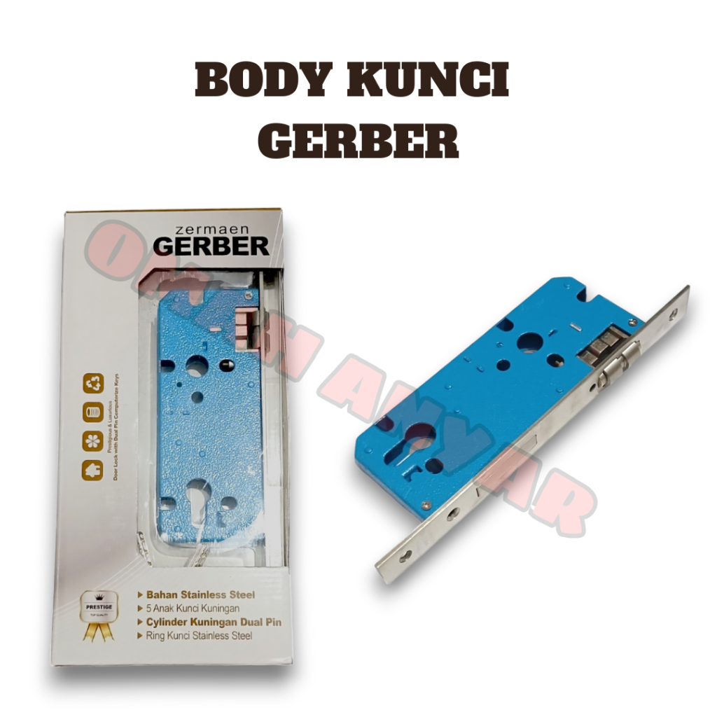 Jual Body Kunci Gerber Set Kunci Pintu Rumah Kamar Merk Gerber | Shopee ...