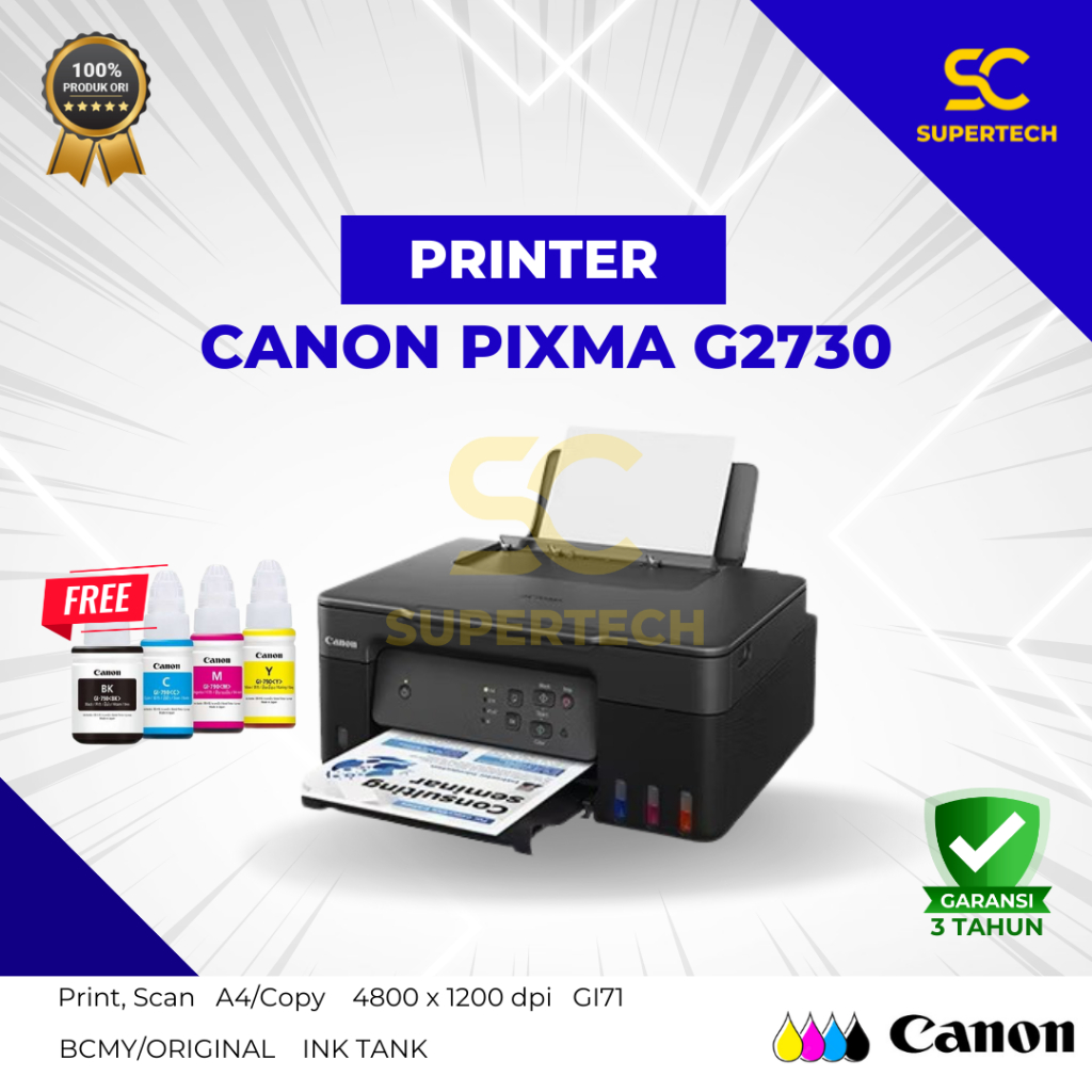 Jual PRINTER CANON PIXMA G2730 PENGGANTI G2020 Lengkap Tinta Ori ...