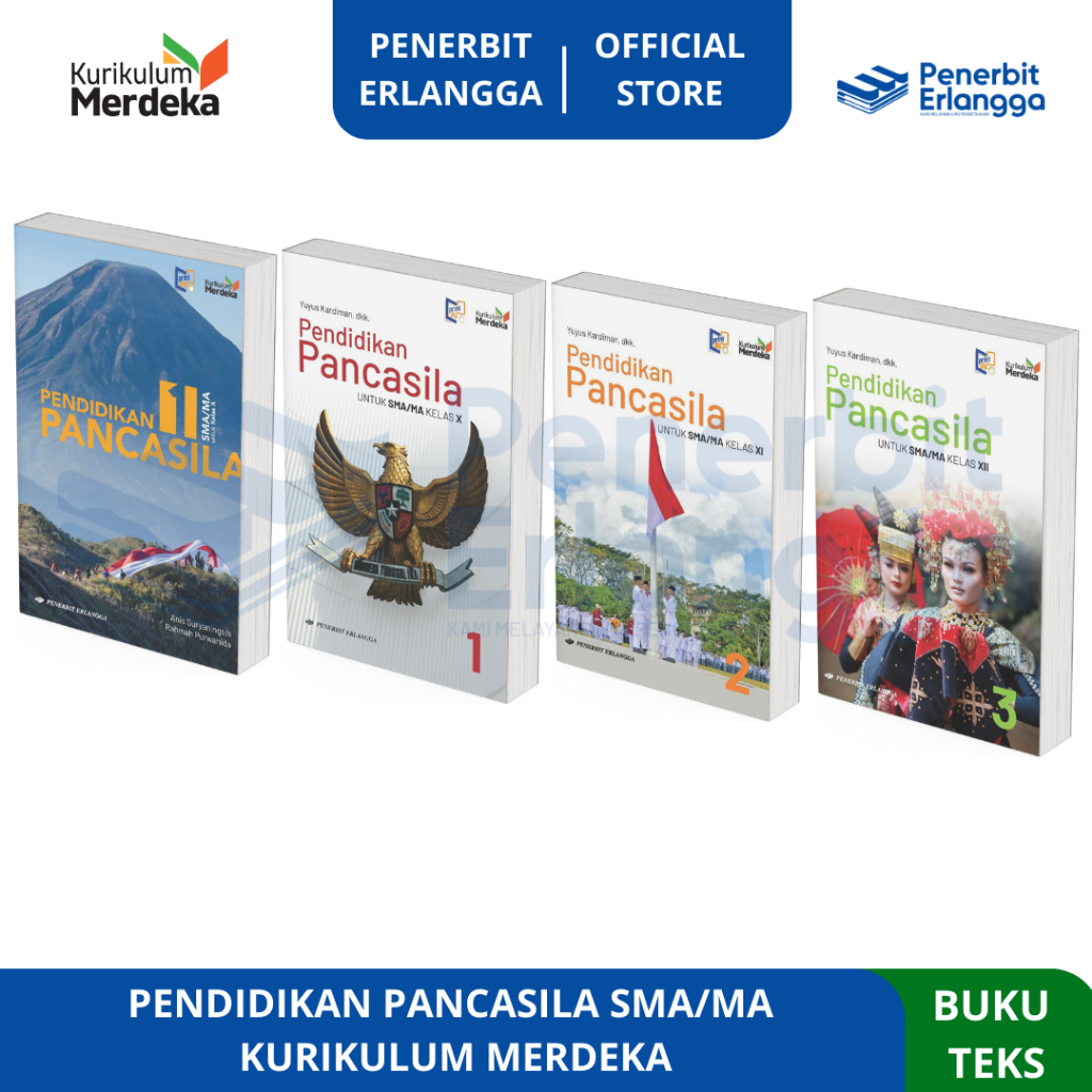 Jual [Erlangga Official] Pendidikan Pancasila Sma/Ma Kelas 10 11 12 - Kurikulum Merdeka | Shopee ...