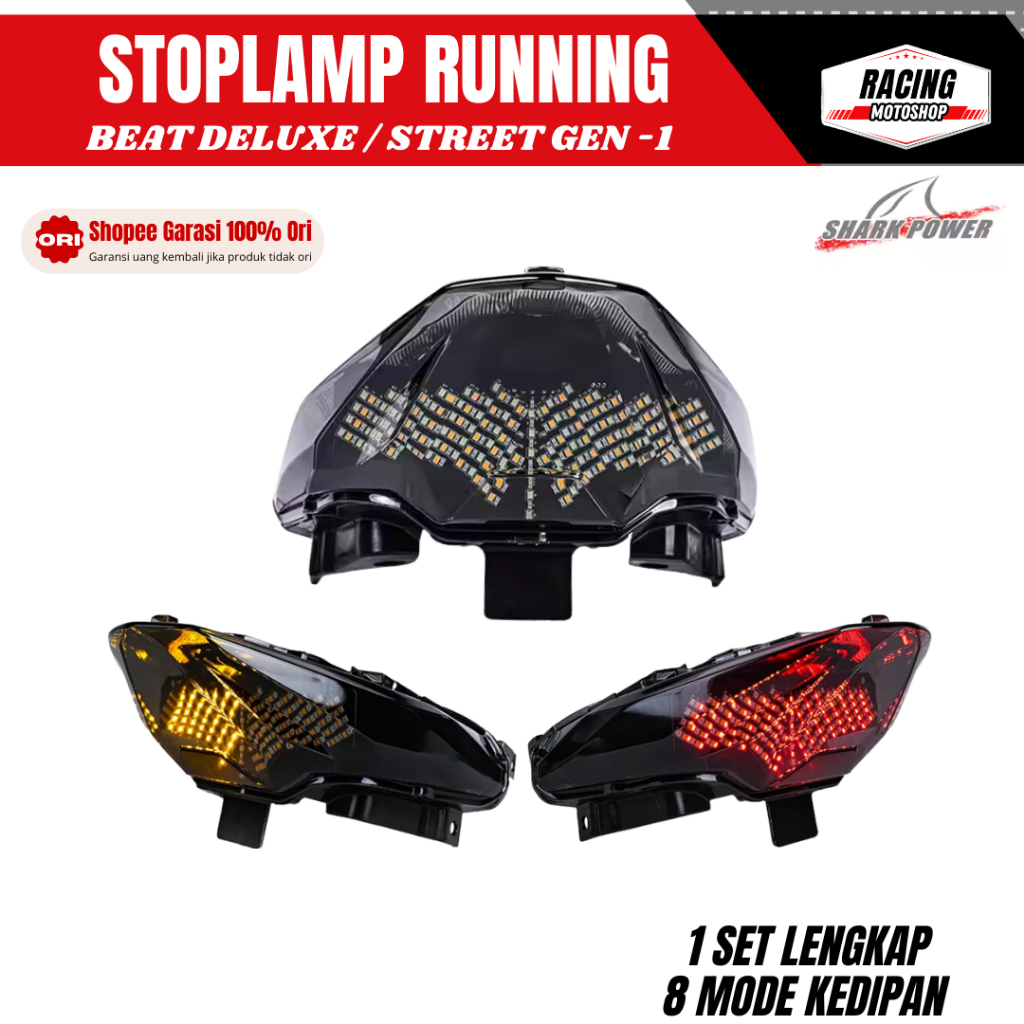 Jual STOPLAMP Lampu Rem Runing Beat New BEAT DLUXE Street Beat Eco 2020 ...
