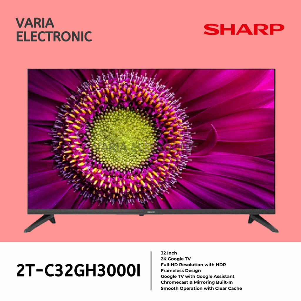 Jual LED TV SHARP 32 Inch 2T-C32GH3000I 2K Google TV | Shopee Indonesia