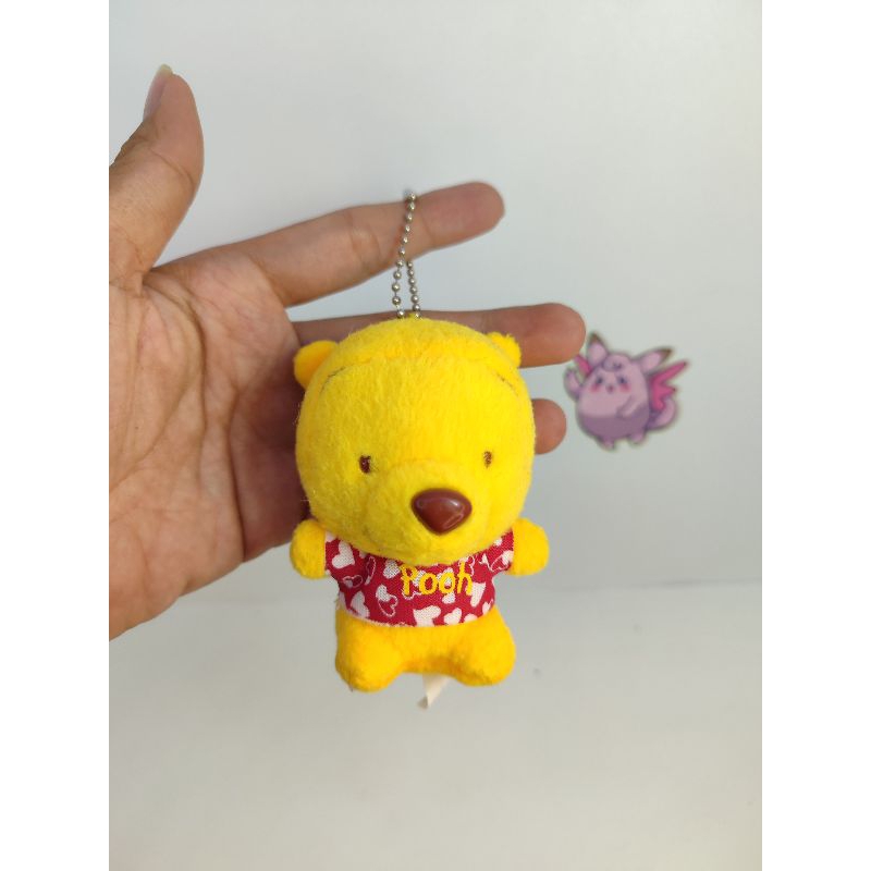 Jual boneka Winnie the Pooh bear original mini keychain brand pudar ...