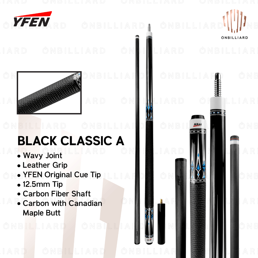 Jual Stick Billiard Carbon YFEN Cue Leather Grip Stik Play M7 | Shopee ...