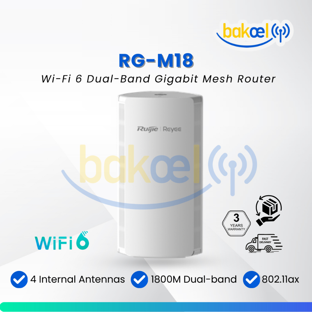 Jual Ruijie RG-M18 1800M Wi-Fi 6 Dual-band Gigabit Mesh Router RG M18 ...