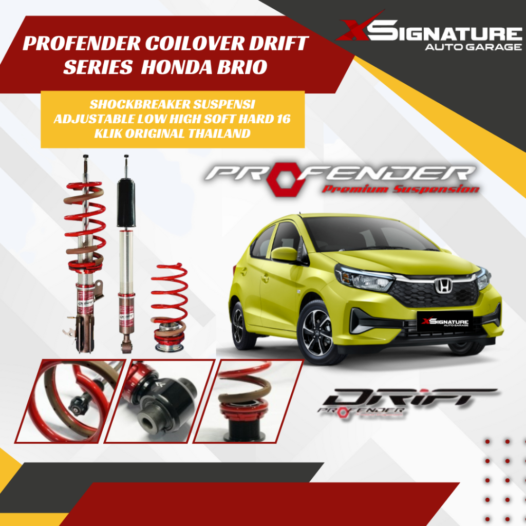 Jual PROFENDER COILOVER DRIFT SERIES BRIO SHOCKBREAKER SUSPENSI ...