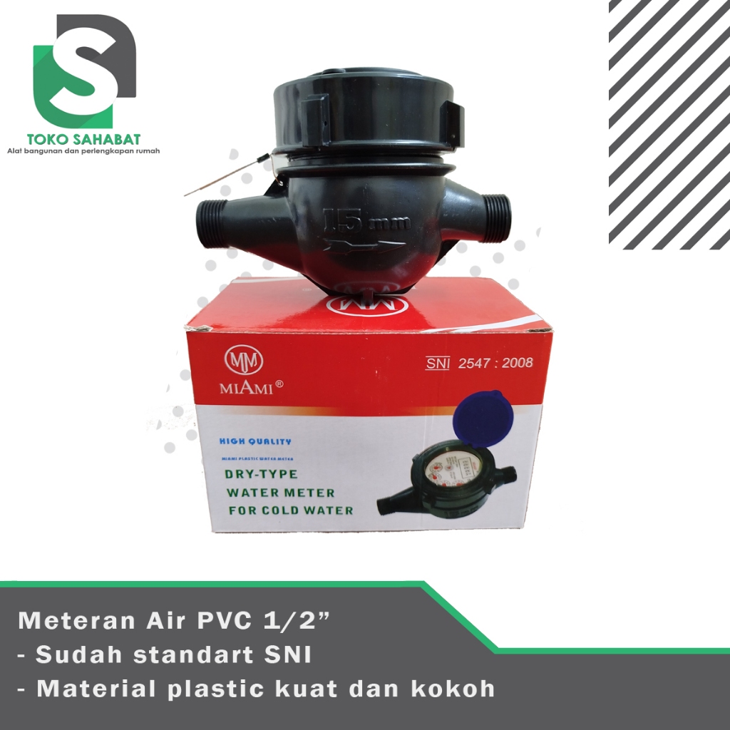 Jual Meteran air PVC / Water meter plastic PVC 1/2" | Shopee Indonesia