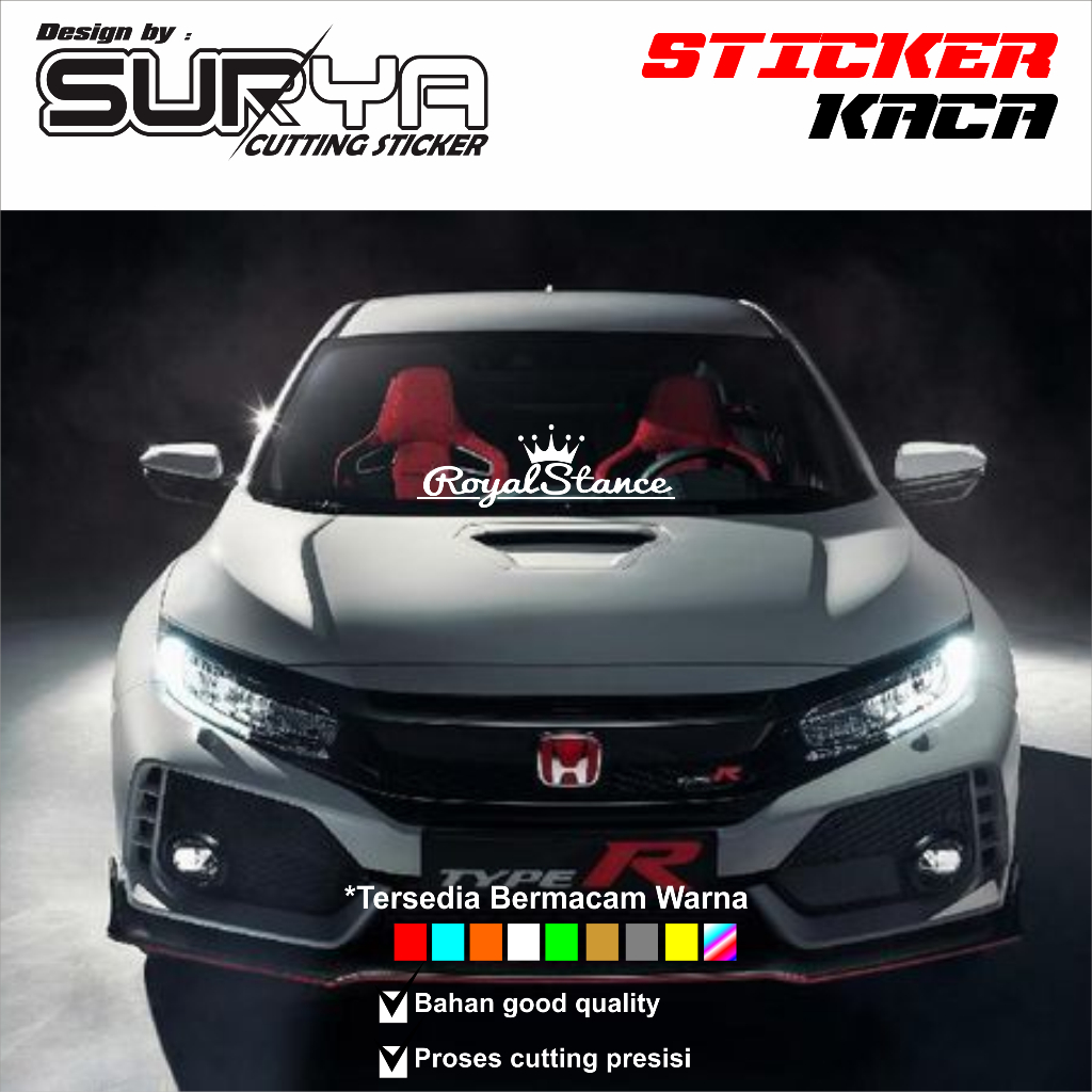 Jual Stiker kaca mobil royal stance sticker keren | Shopee Indonesia